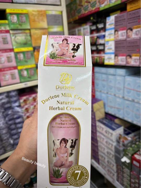 Dorlene Milk Cream Herbal Cream 450ml. ดอร์ลีน ครีมน้ำนม ทาผิวกาย ...