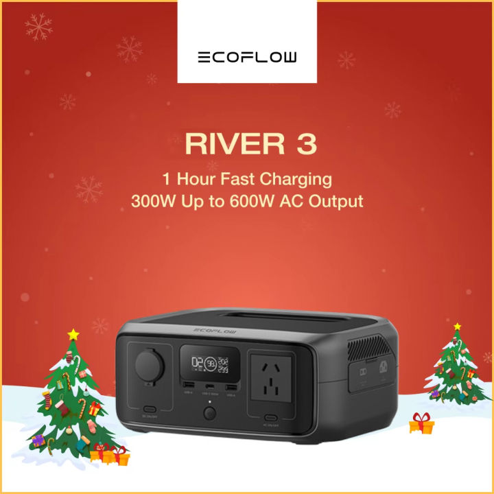 ECOFLOW RIVER 3 Portable Power Station, 230Wh LiFePO4 Battery Power ...