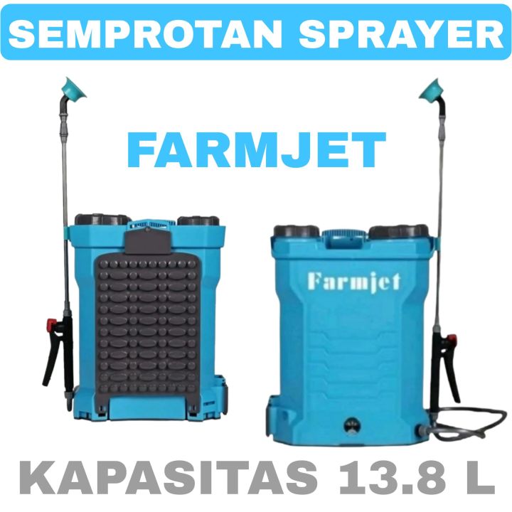 sprayer semprotan padi tumbuhan tangki manual-elektrik baterai cas 13.8 ...