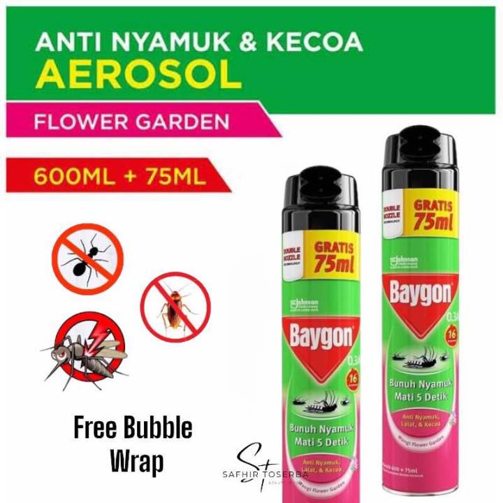 Baygon Anti Nyamuk, Lalat & Kecoa 600ml - Obat Semprot Pembasmi Nyamuk ...