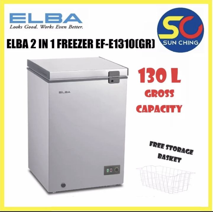 ELBA 2 IN 1 FREEZER 130L EF-E1310 (GR) | Lazada