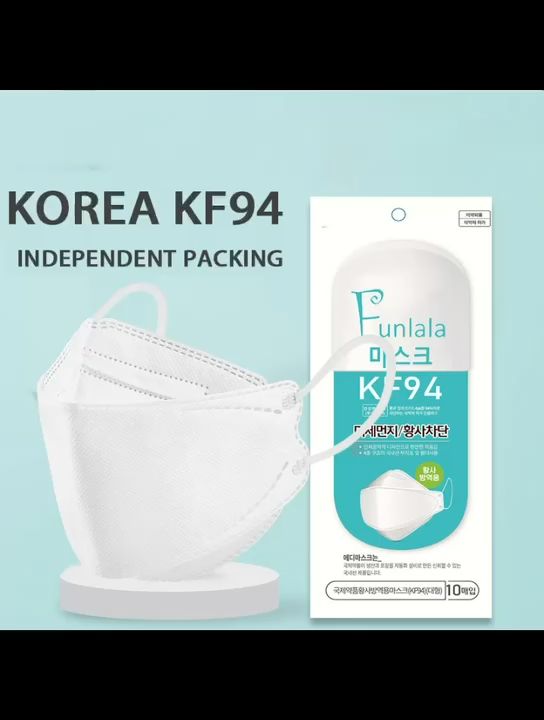 Funlala 100pcs kf94 4 ply medical mask korea face mask Black Face ...