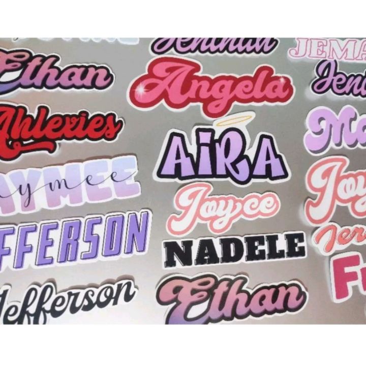 CUSTOMIZE NAME STICKER(WATERPROOF) | Lazada PH
