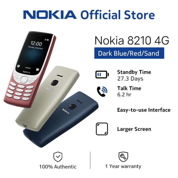 Nokia 8210 4G Original Brand New 2.8 Inches with Rear Camera FM Radio ...