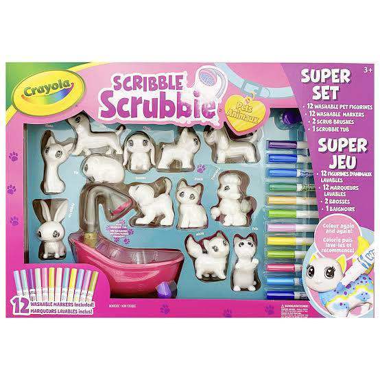 พร้อมส่ง Crayola Super Set Scribble Scrubbie Tub Toy Pet Playset ...