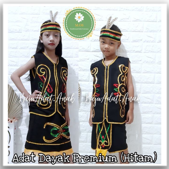 Baju Adat Dayak Premium Anak Batita|PAUD-TK|TK-SD Kecil|Kostum Baju Dayak Adat Kalimantan Ready ...