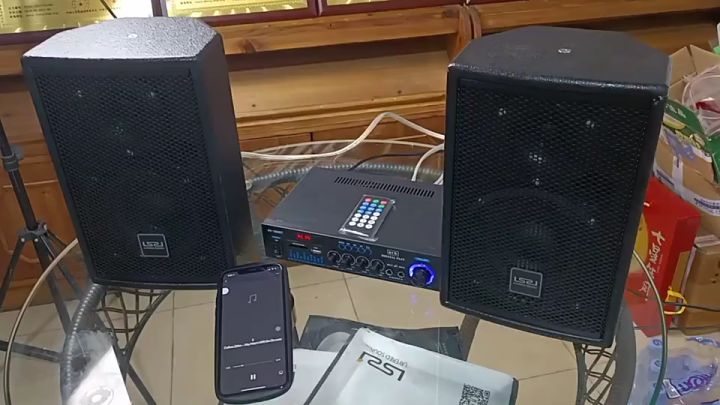 12V 220V 2000W 2-channel D-level HIFI Bluetooth 5.0 power amplifier car/MP3 player with luminous ...