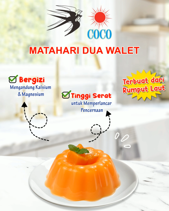 AGAR SWALLOW COCO Matahari Dua Walet 5gr / Agar Agar Walet | Lazada ...