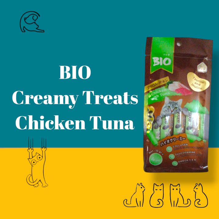 BIO Creamy Treats 15gr × 4 || Makanan Snack Untuk Kucing 15gr × 4 ...