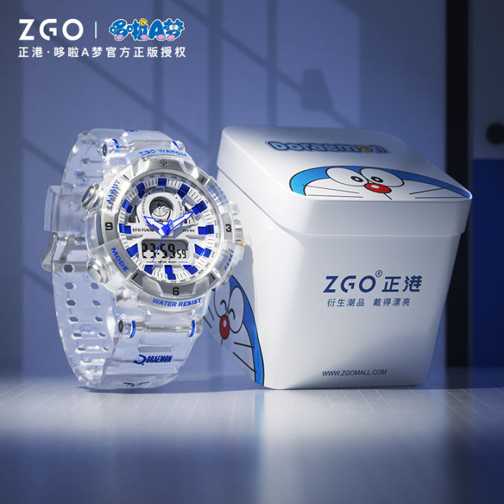 Zgo ZGO นาฬิกาแบรนด์เนมโดเรม่อนนาฬิกาอิเล็กทรอนิกส์เชิงกลกีฬาสำหรับเด็ก ...