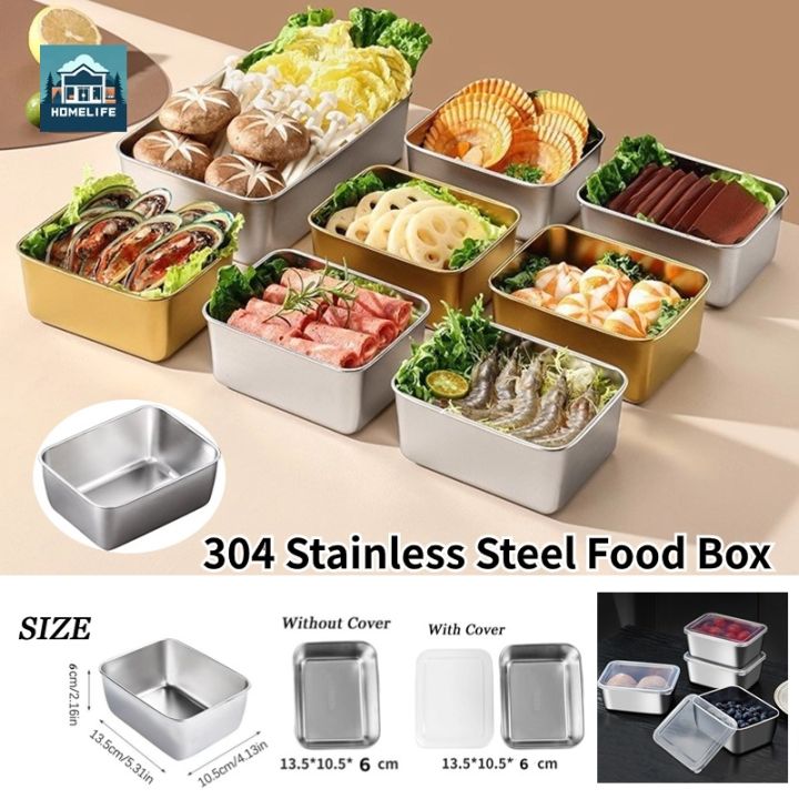 Mini Refrigerator Fresh-keeping Storage Box 304 Stainless Steel Food ...