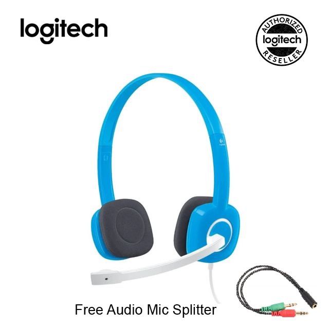 Logitech H150 dual jack PC Headset FREE Audio Mic Splitter | Lazada PH