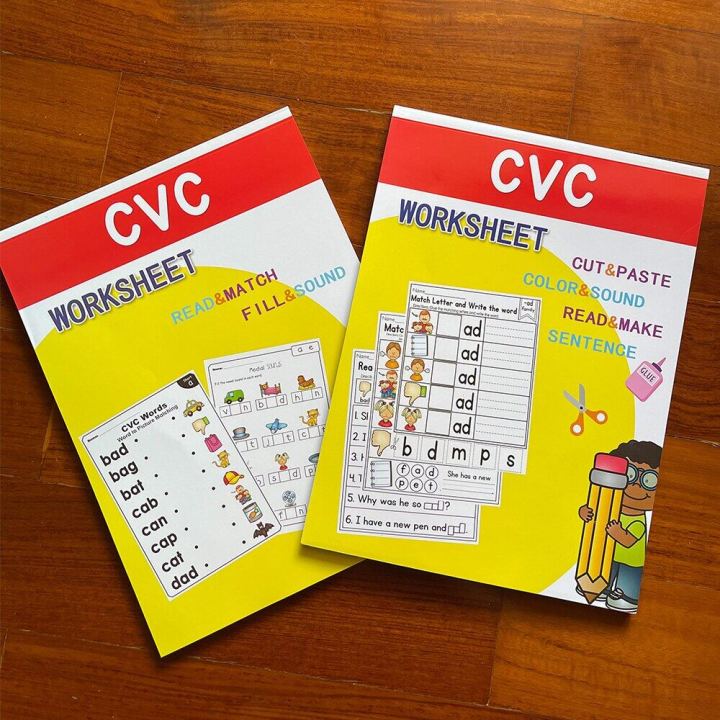 Phonics CVC Words Activities Worksheets Workbooks Word Family Words ...