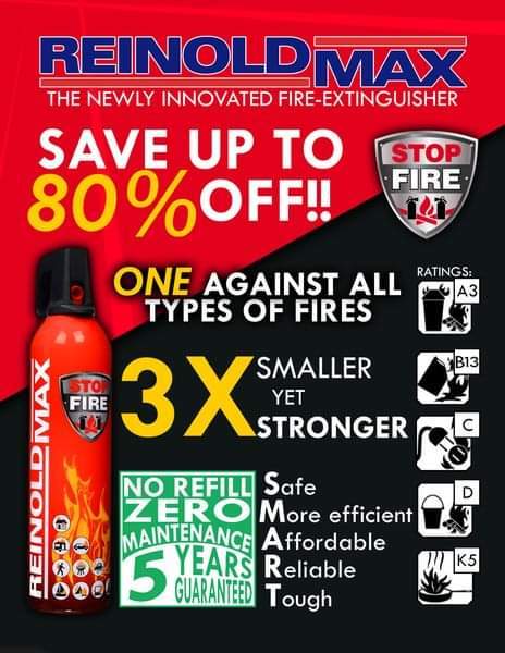 REINOLD MAX AEROSOL TYPE FIRE EXTINGUISHER 1000g | Lazada PH
