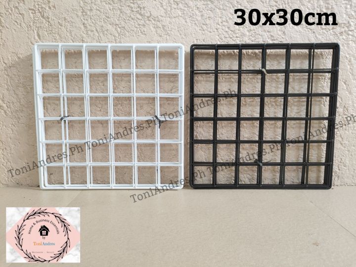 (30x30cm) Metal Screen Wire Mesh Grid Wall Panel Organizer Wall Decor ...