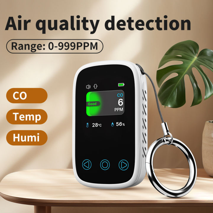 Mini CO Detector Portable Carbon Monoxide Tester Rechargeable ...