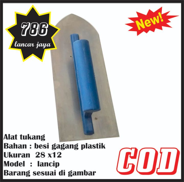 786 promo terbaru trowel besi gagang pvc lancip roskan raskam ondrong ...
