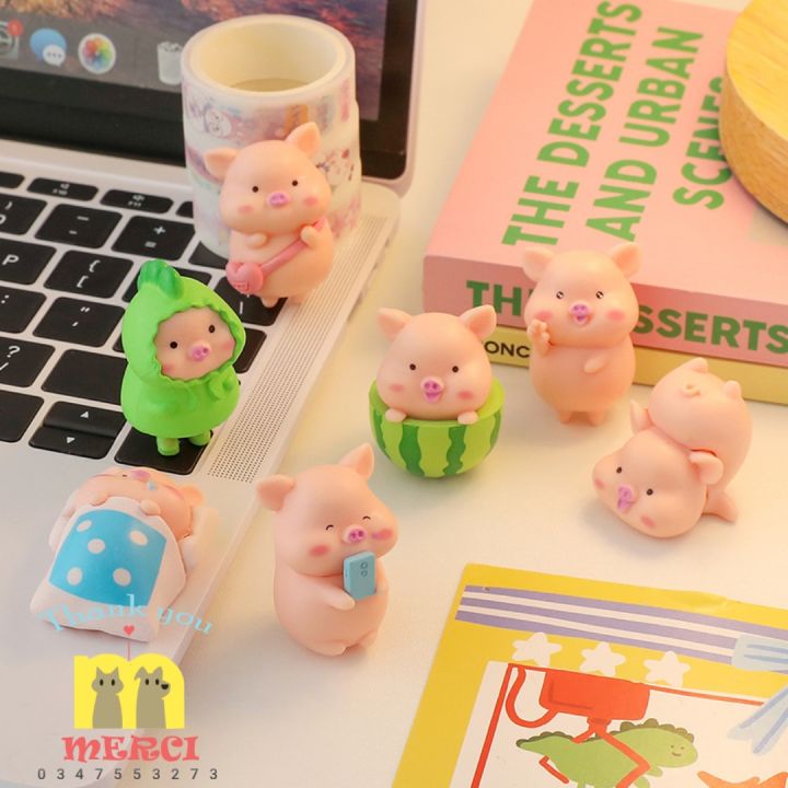 Mô hình những chú heo mini cute giá rẻ, thích hợp trang trí bàn làm ...