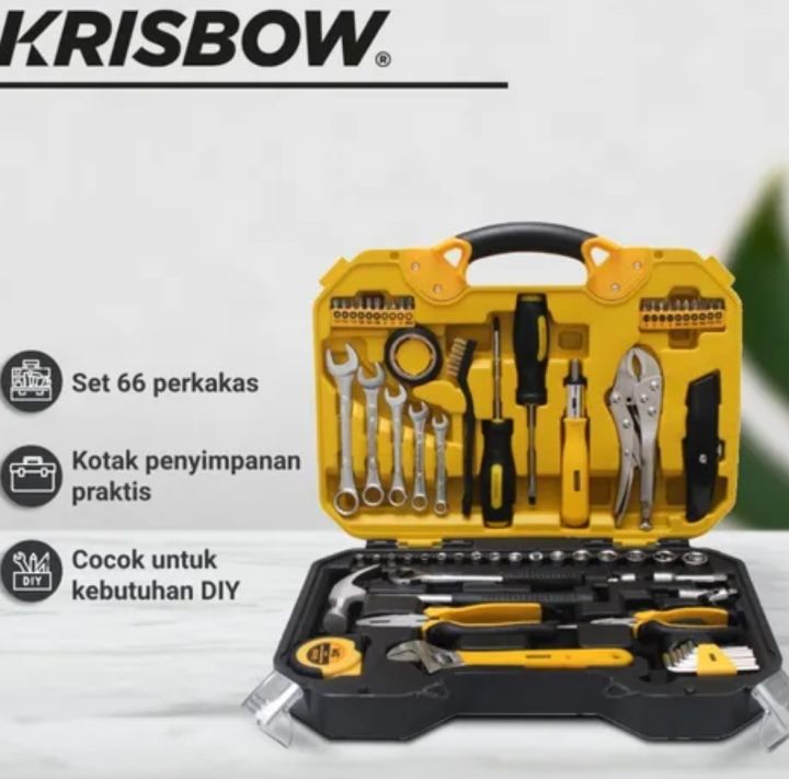 KRISBOW TOOLKIT SET 66 PCS Peralatan Mekanik | Lazada Indonesia