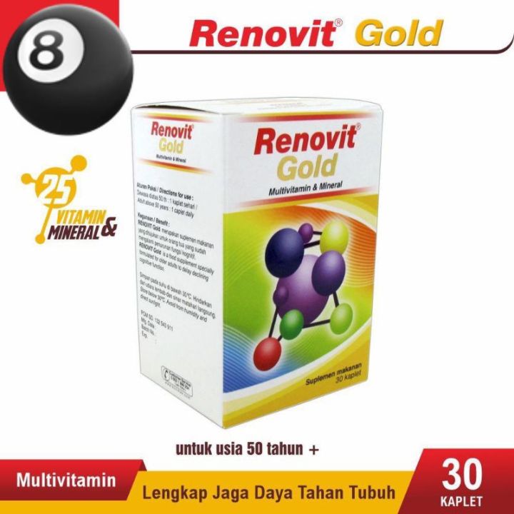 Renovit Gold Isi 30 Kapsul - Multivitamin Dewasa | Lazada Indonesia