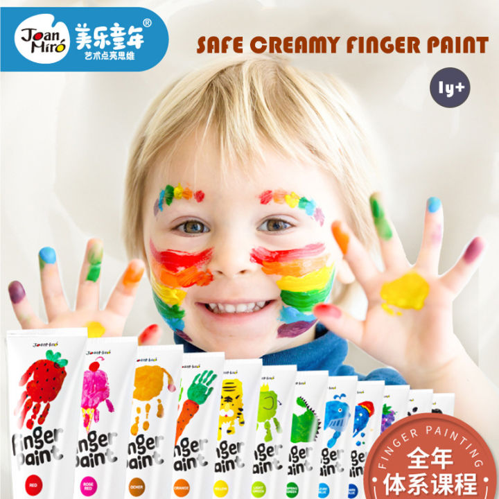 【S.mart】Joan Miro safe Cream Finger Paint washable kids painting ...