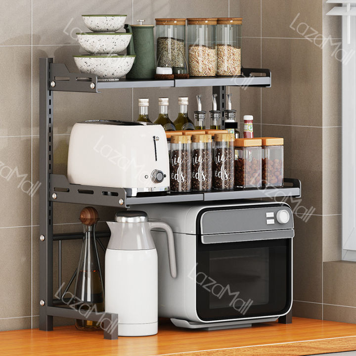 LazaMall Kitchen Shelving Rack All Metal Adjustable Shelf Storage ...