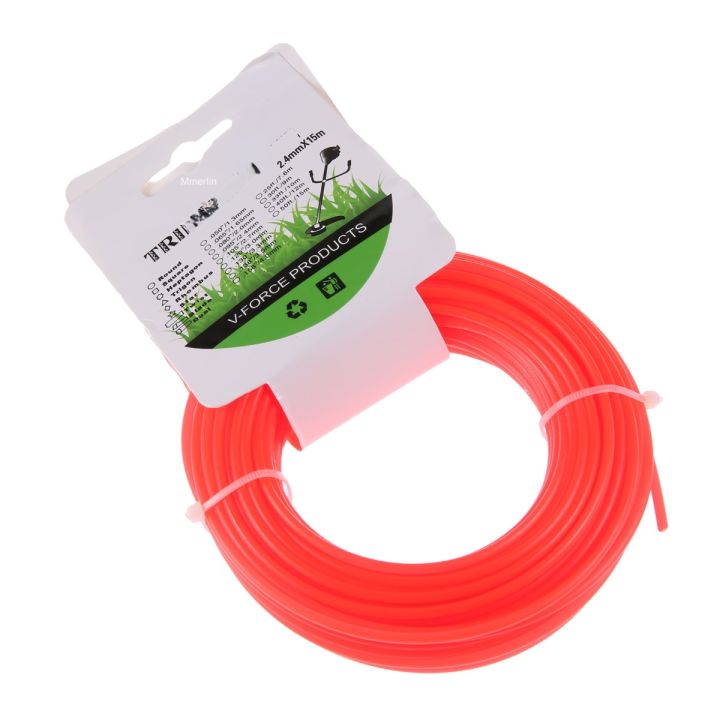 2.4mm * 15000mm Round Mowing Nylon Line Brush Cutter Strimmer Trimmer Wire Grass Trimmer Head ...