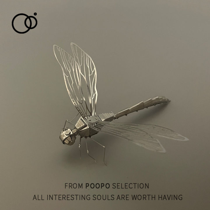 Handmade DIY Mechanical Assemble Insect Dragonfly Scorpion 3D Metal ...