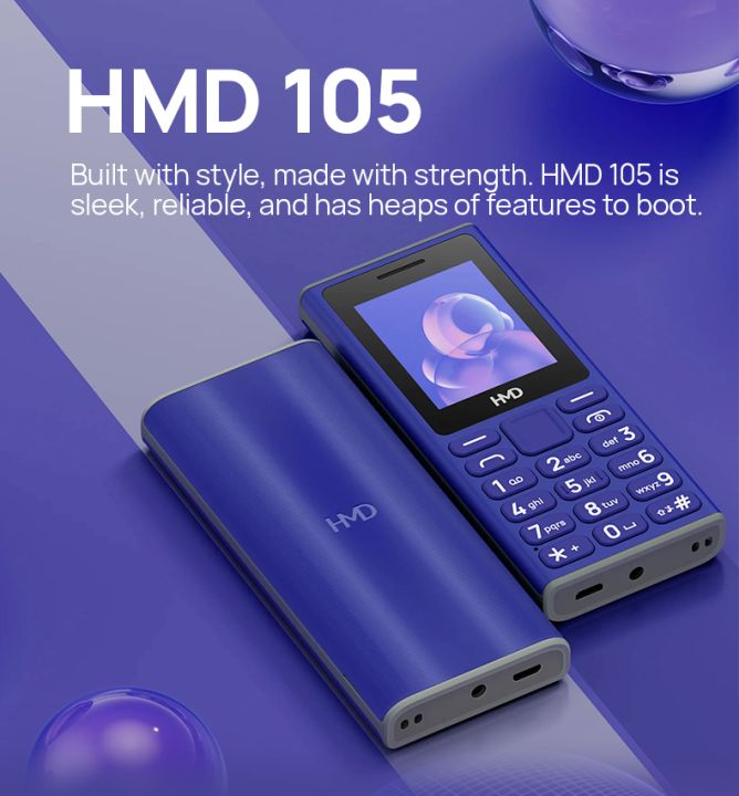 HMD 105 Keypad Basic Phone 2.0'' Screen Dual Sim 18 Days Long Standby 1 Year Warranty | Lazada PH