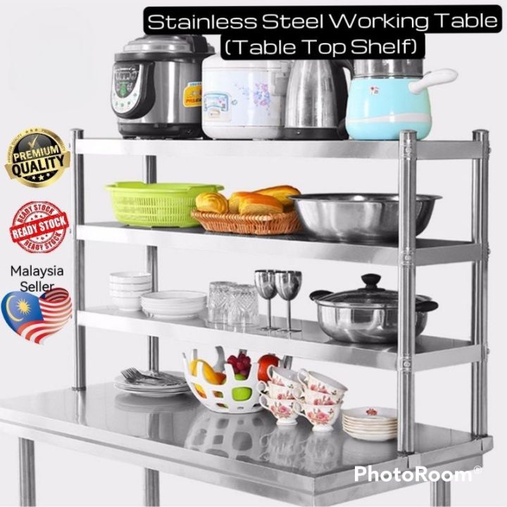 MD SINAR Kitchen Over shelf Rack Extend table top rack Working Table ...