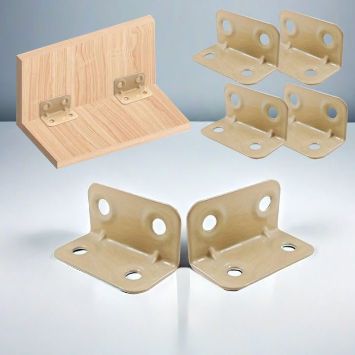 90-degree L-shaped corner code fastener, Corner bracket 4-hole khaki ...