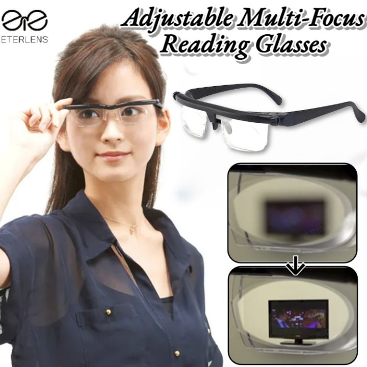 Zoomable Multi-Purpose Glasses Adjustable Auto Focus Reading Anti-blue ...