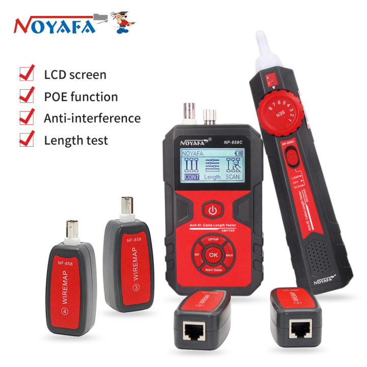 NOYAFA NF-858C Network Cable Tester Portable Cat 5 Cat 6 RJ11 BNC Cable ...