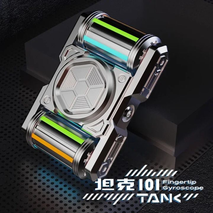 Tank 101 Metal Edc Cut Finger Fidget Toy Spinner Black Technology ...