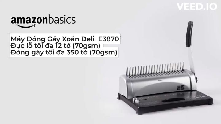 Máy Đóng Gáy Xoắn Lò Xo Deli Chính Hãng Cao Cấp - Tiện Dụng Cho Tài ...