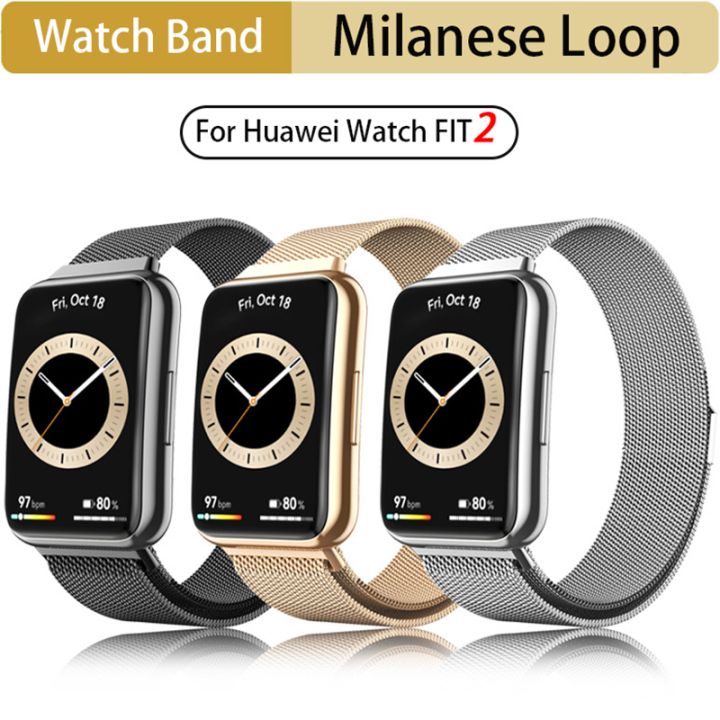 Loop Band For Huawei watch Fit 2 / Fit new Strap Stainless Steel Buckle ...