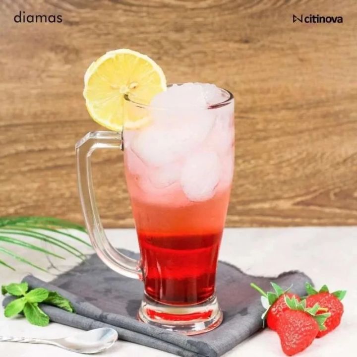 Gelas Kaca Gagang Beling Bening Citinova Oslo 540ML Gelas Jumbo Besar ...