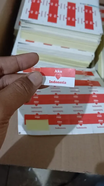 (Isi 32) Stiker / Sticker Pipi Bendera Merah Putih Dirgahayu 17 Agustus ...