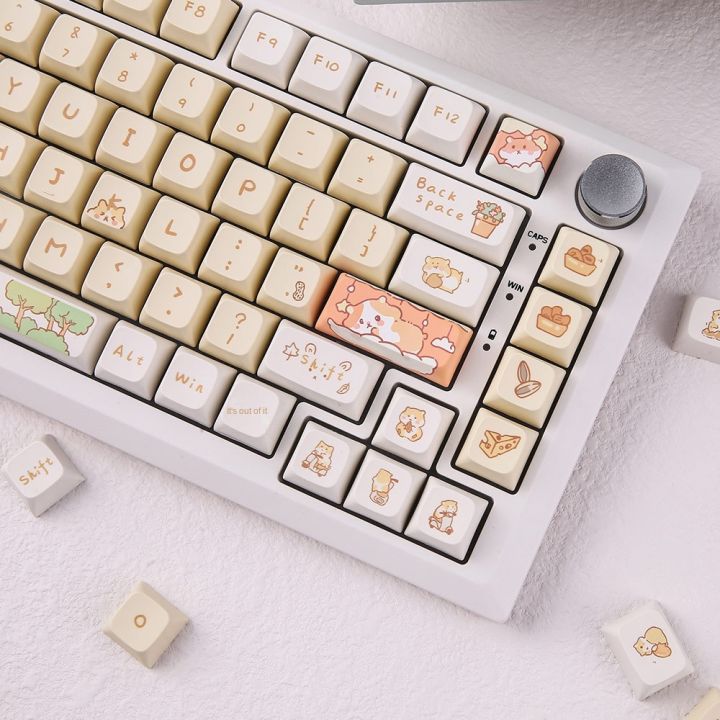 131 keys Cute Mouse Cartoon Theme Keycaps XDA Profile Key caps English ...