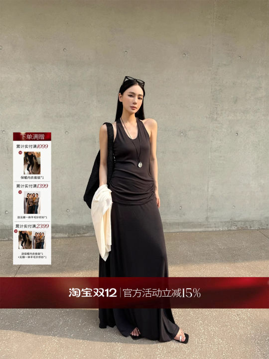 ชุดกระโปรงครึ่งตัวผ้าลินินขนสัตว์ ZHOU MIAO ฤดูร้อน 2025 สำหรับผู้หญิง ...