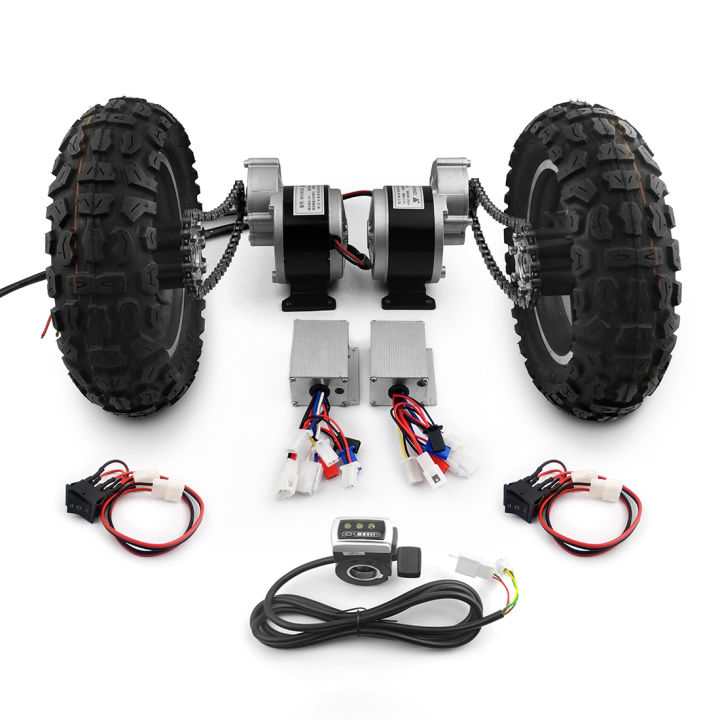 Dual 250W Motor Drive 10x6.00-6 Air Wheel Electric Conversion Kit Easy ...