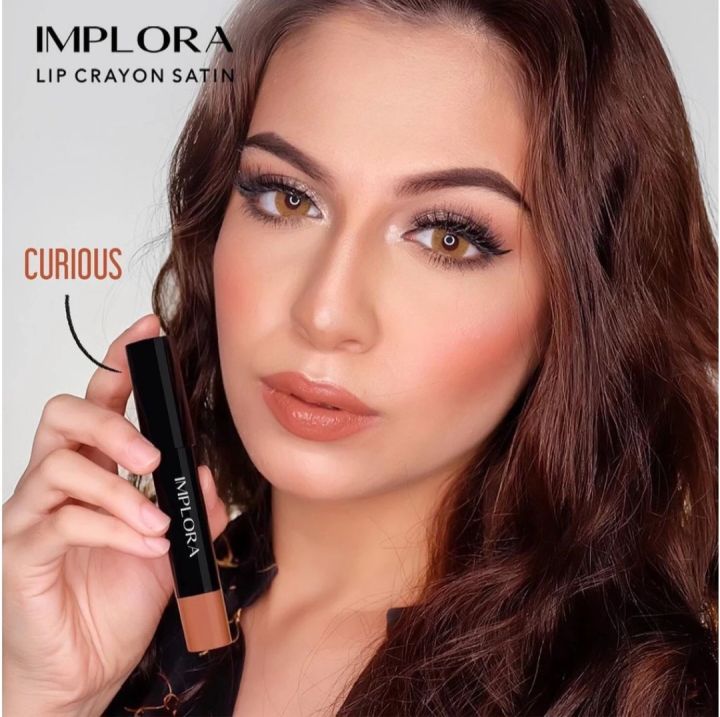 IMPLORA LIP CRAYON SATIN - SHADE 01 CURIOUS | Lazada Indonesia