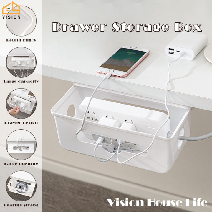 Vision Under Table Power Cable Storage Box Desk Hidden Socket Wire ...