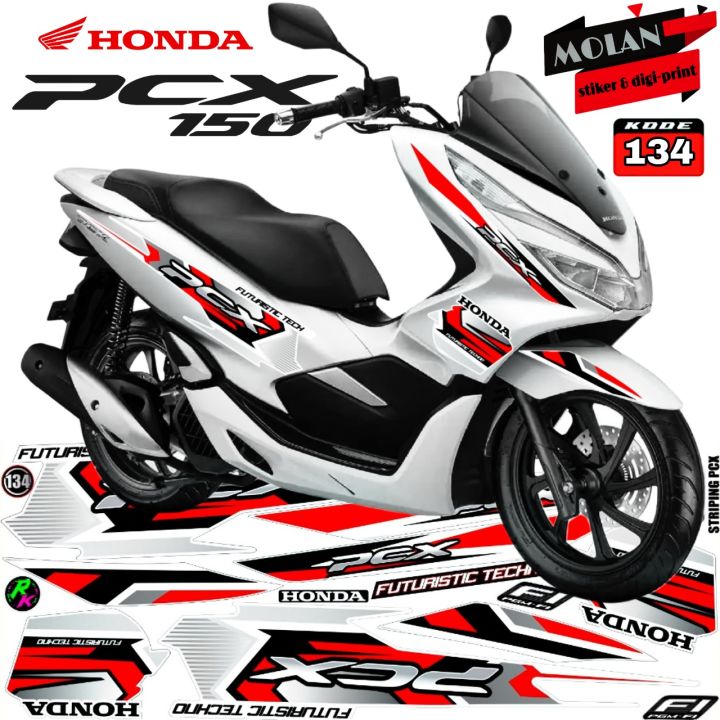 Decal Sticker Striping Variasi Honda PCX 150 2018-2021 - PCX Abs - PCX ...