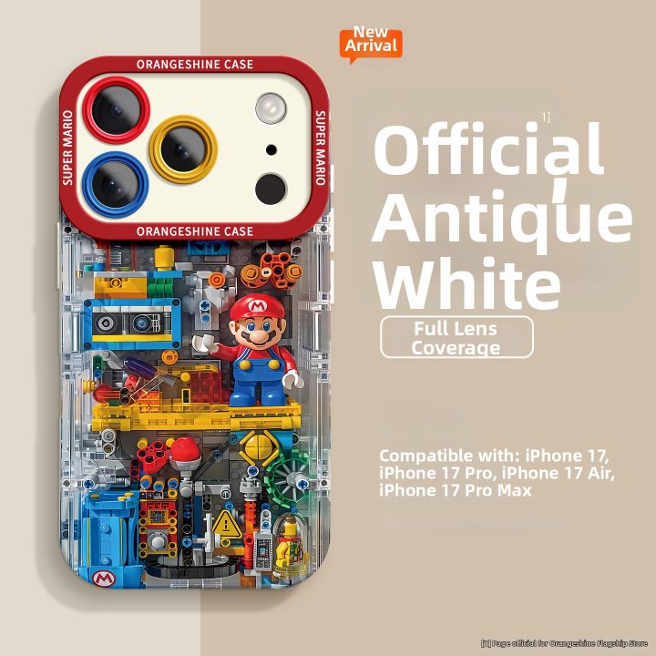 Orange shine | Silicone Phone Case for iPhone 17 Pro Max Cartoon Mario ...