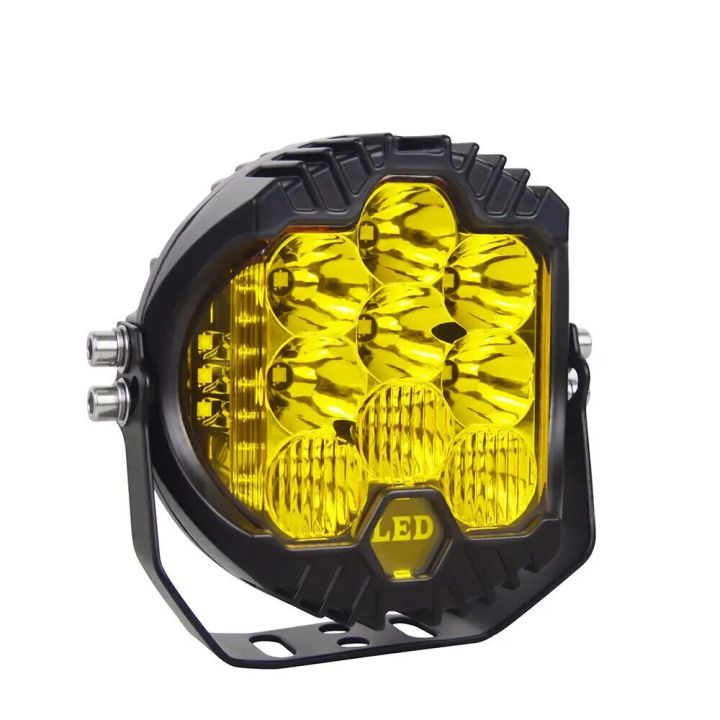 LED Three Side Luminous Working Light 7 Inch Side Yellow Light (1 Piece ...