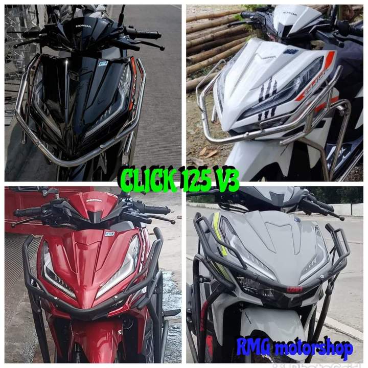HONDA CLICK V3 FULL ARMOUR STAINLESS CRASHGUARD AND METAL | Lazada PH