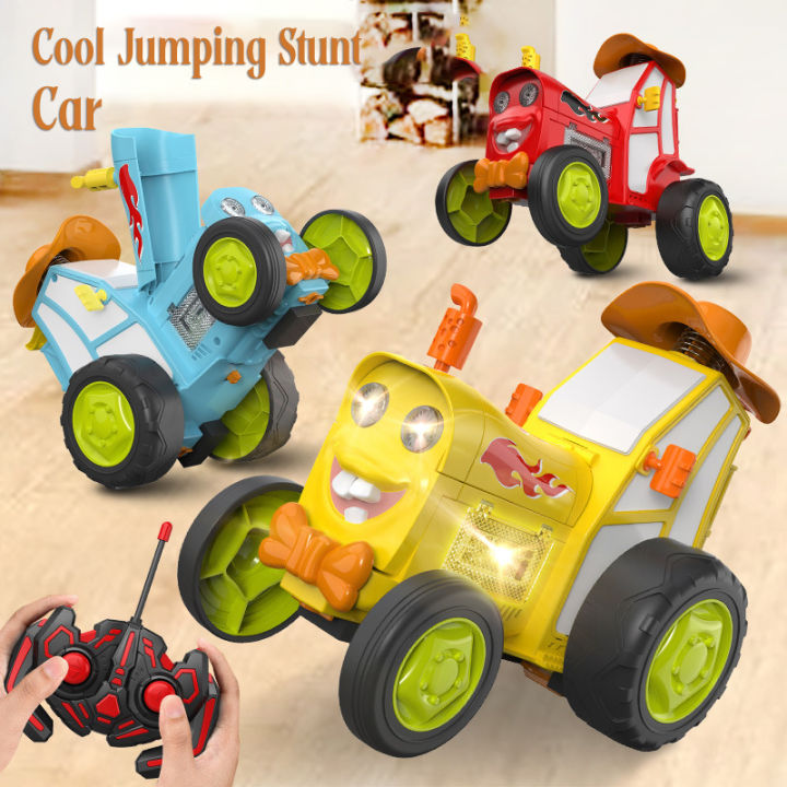 Remote control car stunt car crazy jumping sound and light swing cool ...