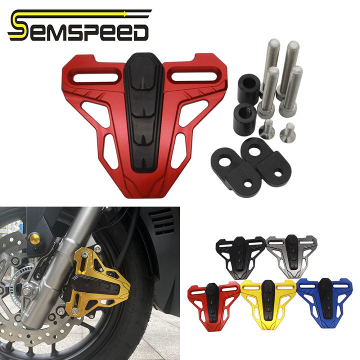 SEMSPEED Universal Modified Motorcycle Front Rear Disk Brake Pump Cover Guard Protection For ...