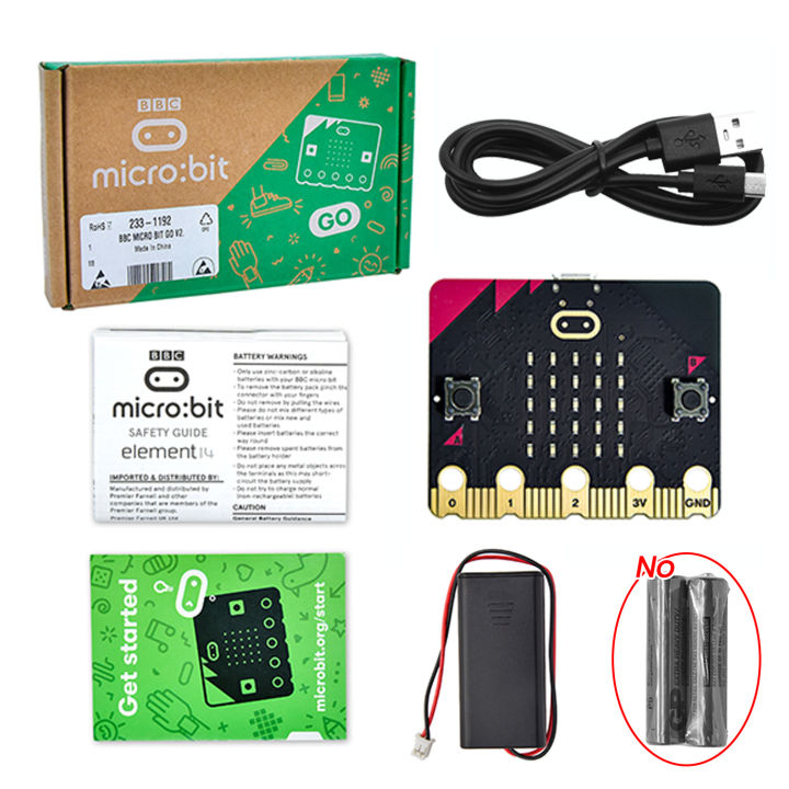 Original BBC Micro Bit V2 Development Board Micro:Bit Go Kit &Case& Battey Holder For Kids STEM ...